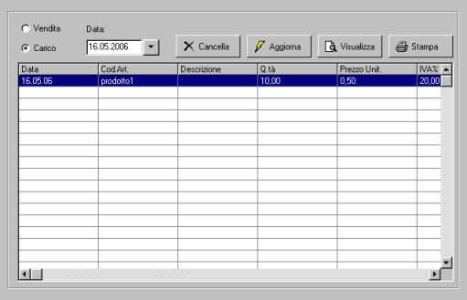 MAGAZZINO WEB - Programma di gestione magazzino - Giornale di Magazzino